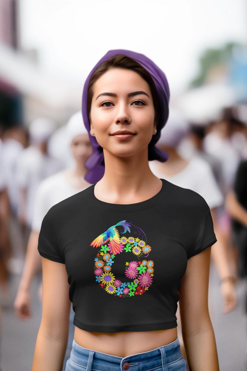 Buy Women's Floral Alphabet G Crop Top – ZealforTee